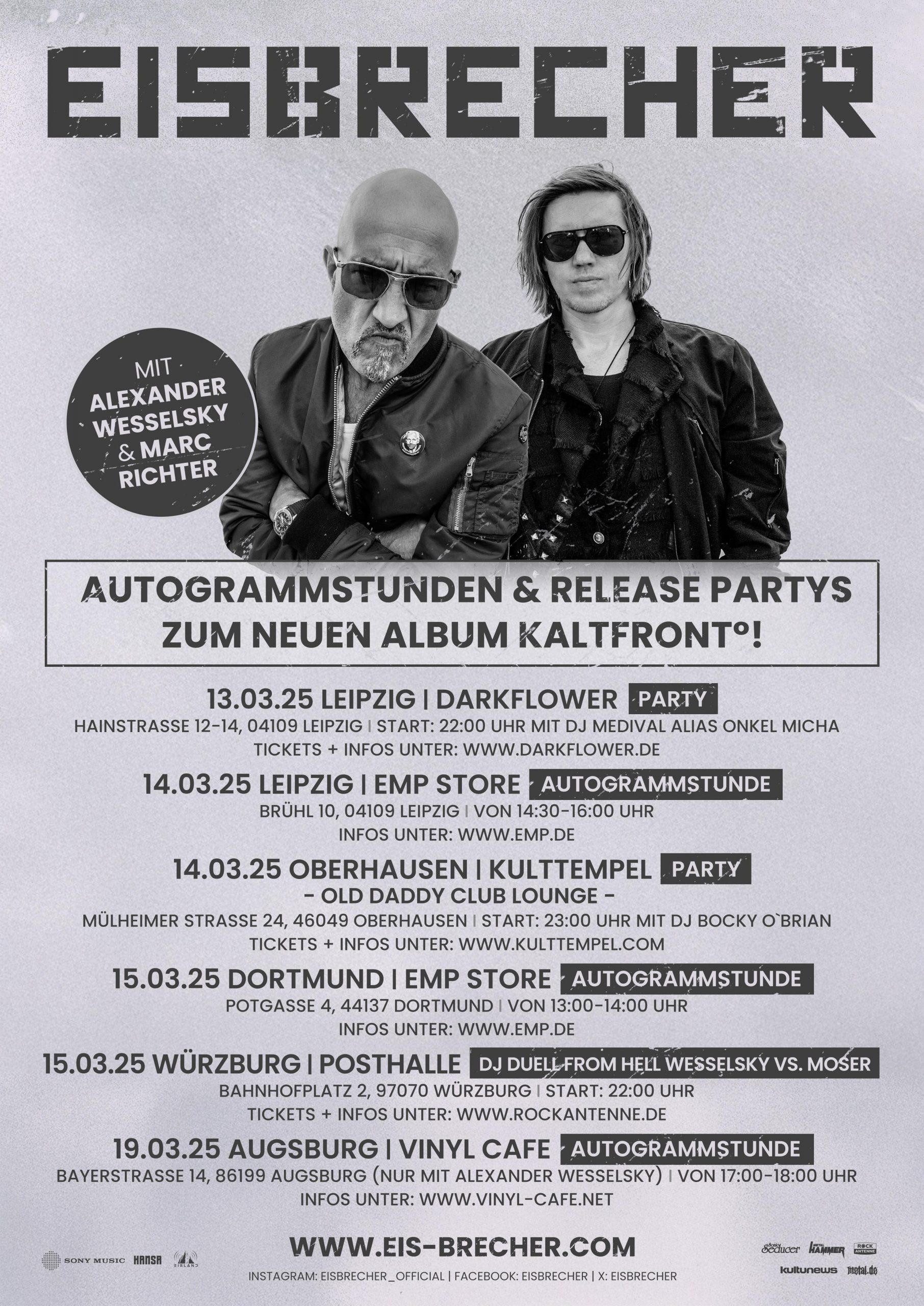 EISBRECHER: Autogrammstunden + Release-Parties zum neuen Album ...